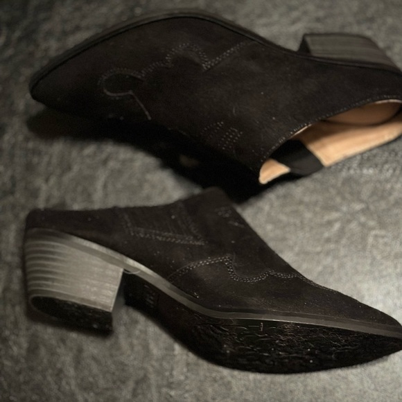 sprit | Shoes | Preowned Slip On Mule Heel Sandal Black Shoe | Poshmark